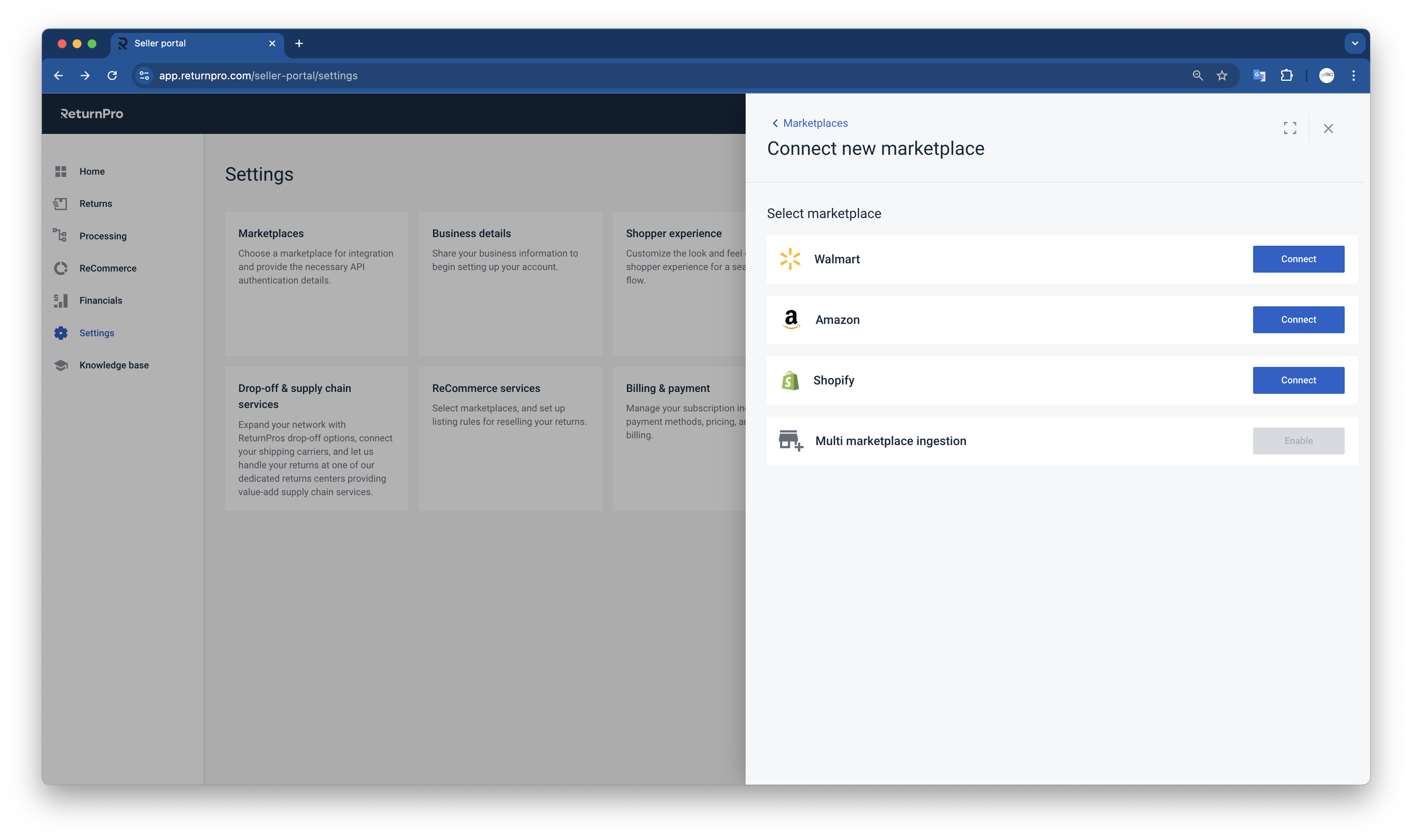 How to Connect Amazon Marketplace – ReturnPro